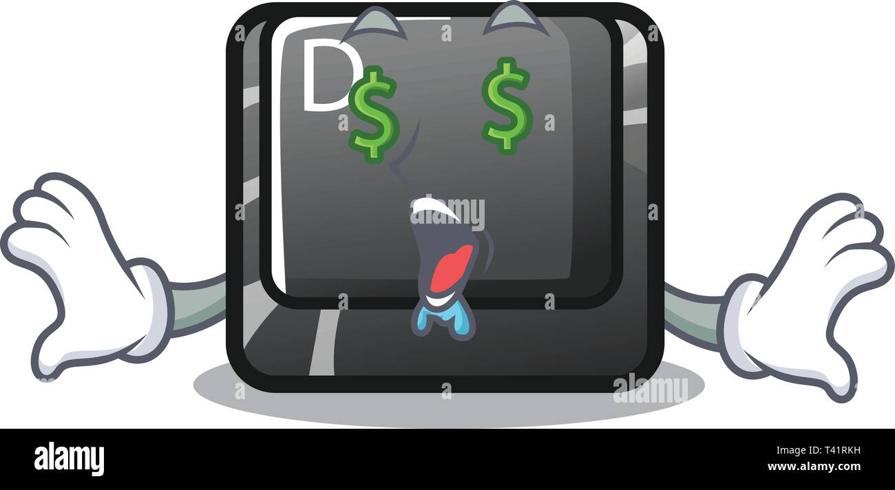 Money eye button D in the cartoon shape Stock Vector Image & Art - Alamy