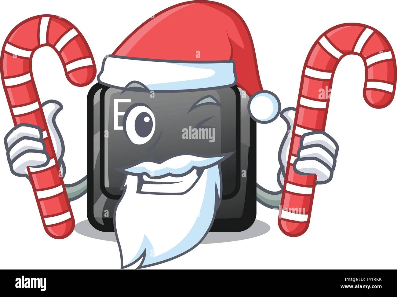 Santa with candy button D in the cartoon shape Stock Vector Image & Art ...