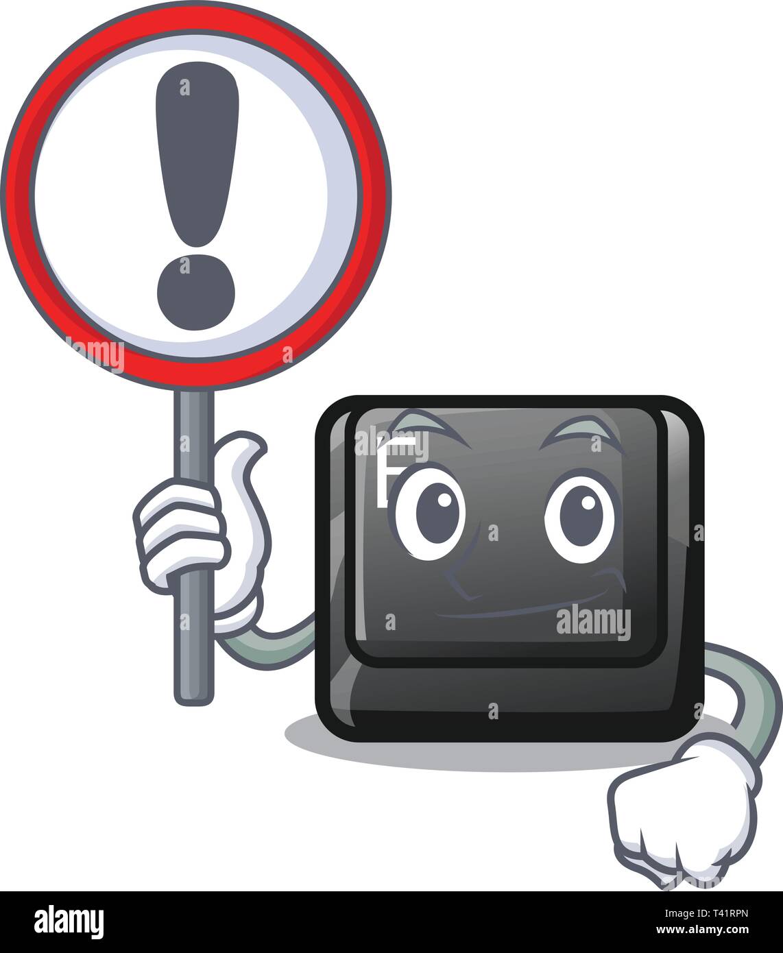 With sign button E isolated with the character Stock Vector Image & Art ...