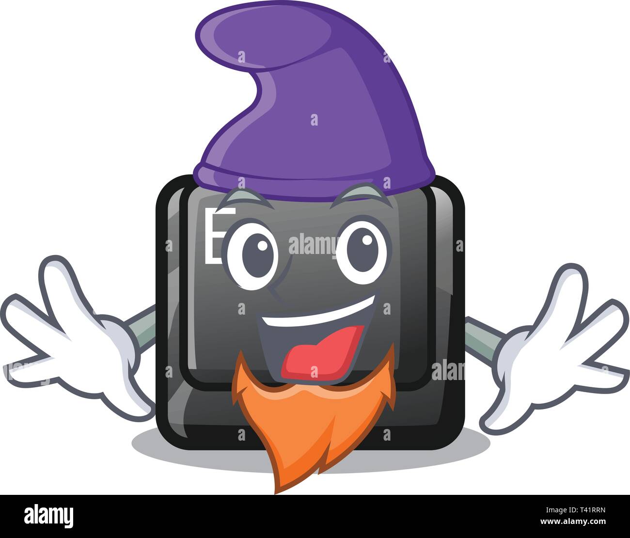 Elf button E isolated with the character Stock Vector Image & Art - Alamy