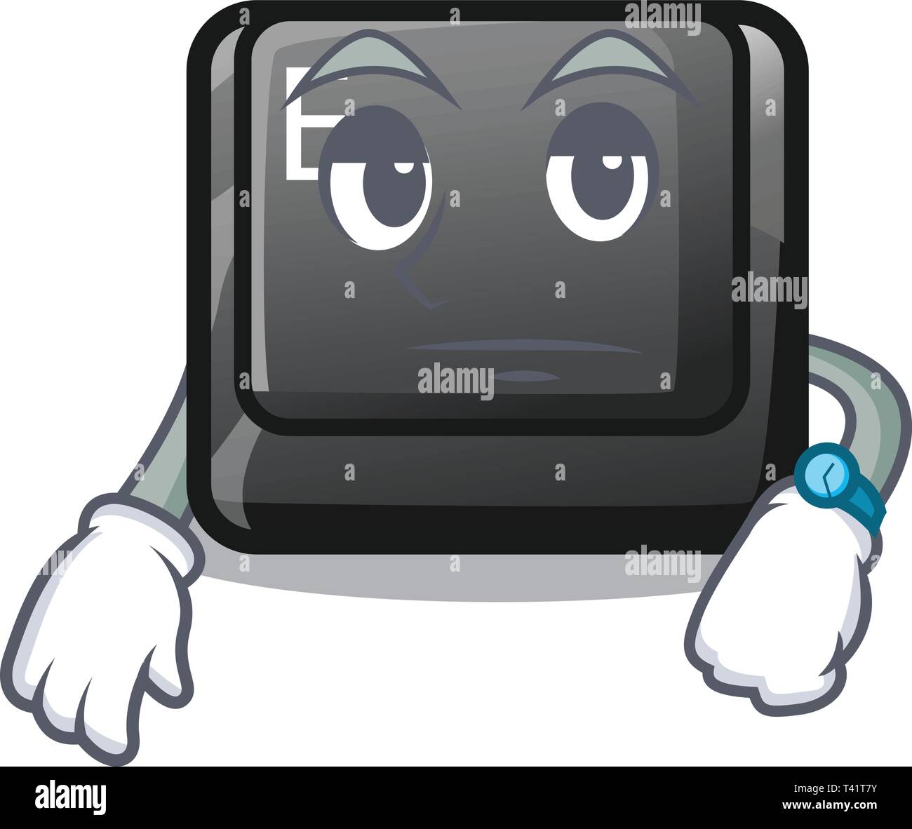 Waiting button E on a game cartoon Stock Vector Image & Art - Alamy