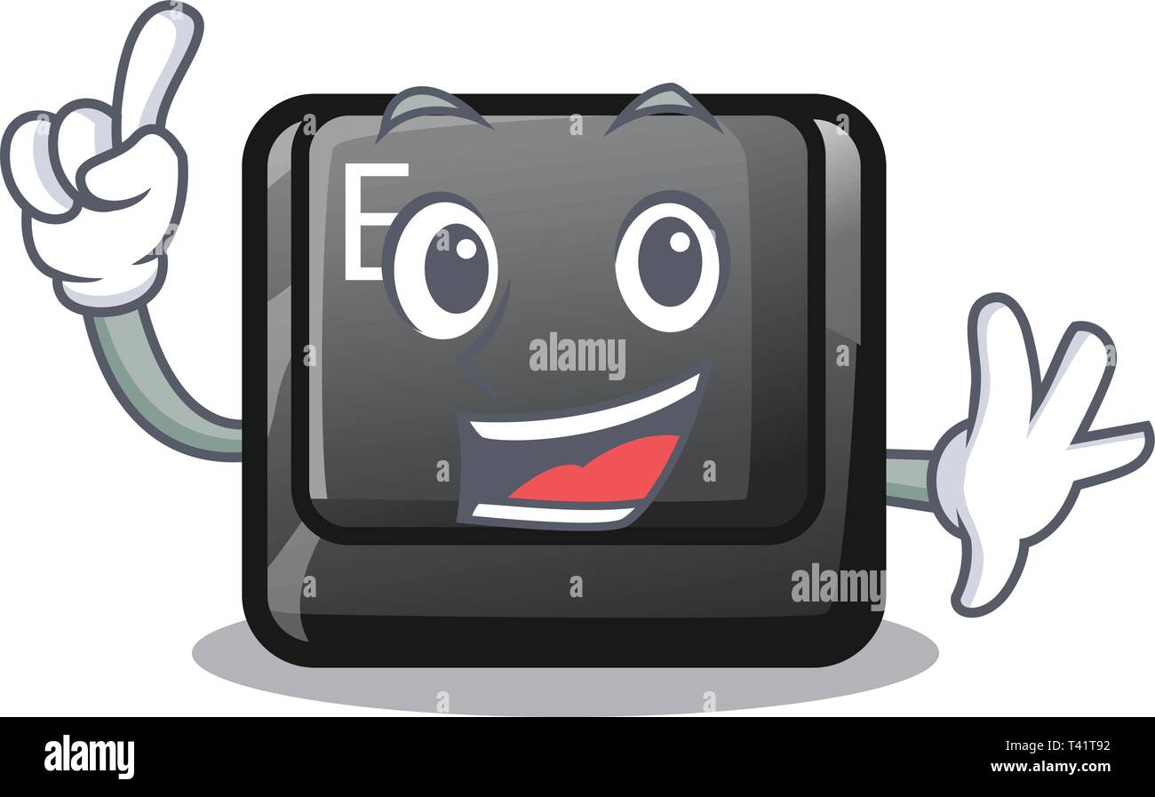 Finger button E on a game cartoon Stock Vector Image & Art - Alamy