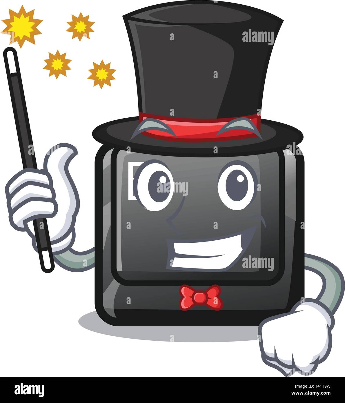 Magician button E on a game cartoon Stock Vector Image & Art - Alamy