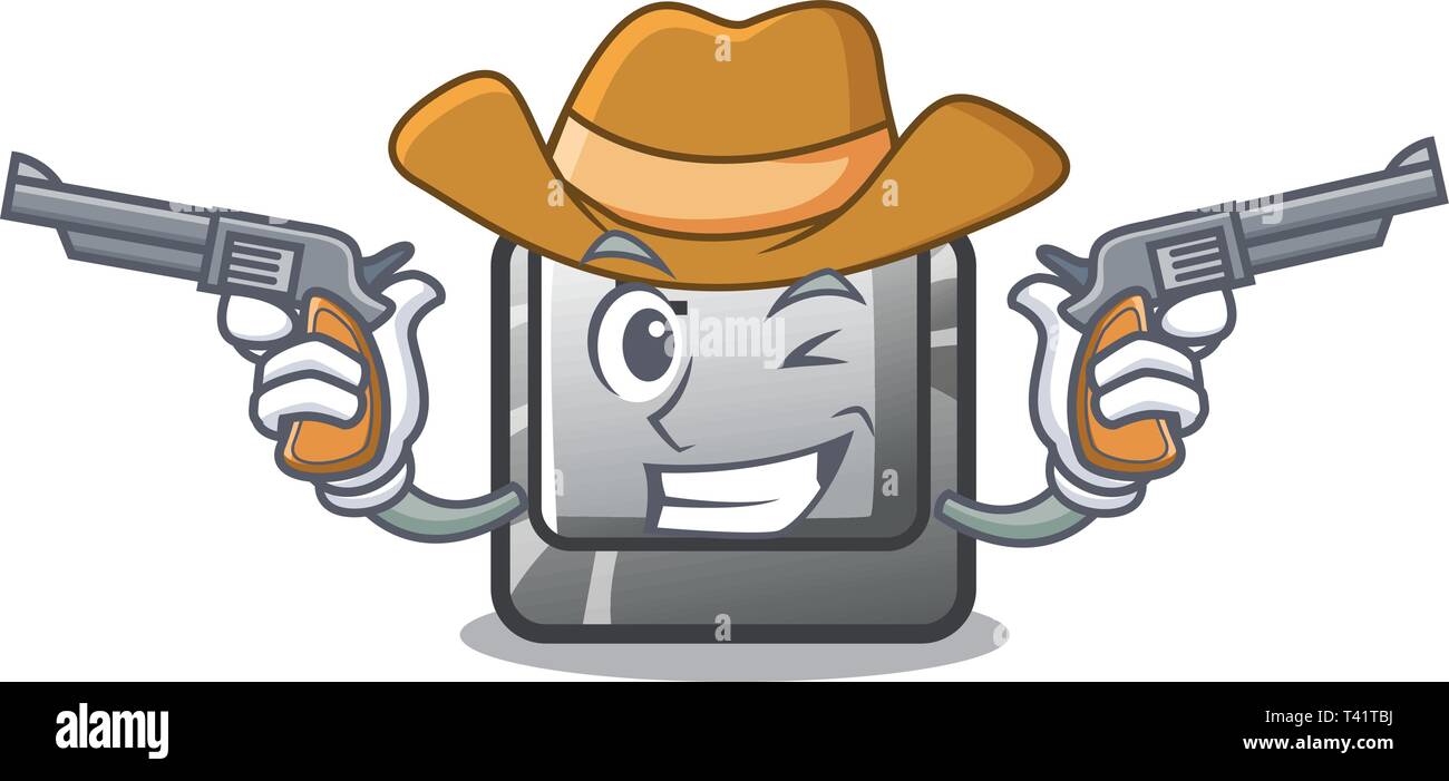 Cowboy F button in the character shape Stock Vector Image & Art - Alamy
