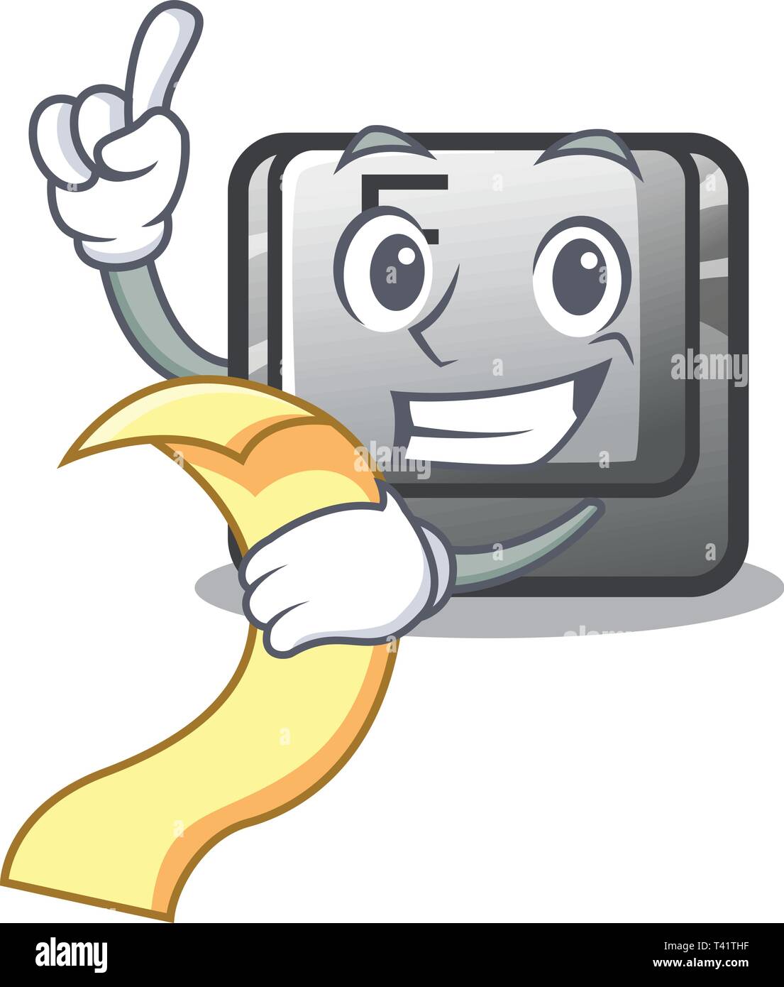 With menu button F installed on cartoon computer Stock Vector Image ...
