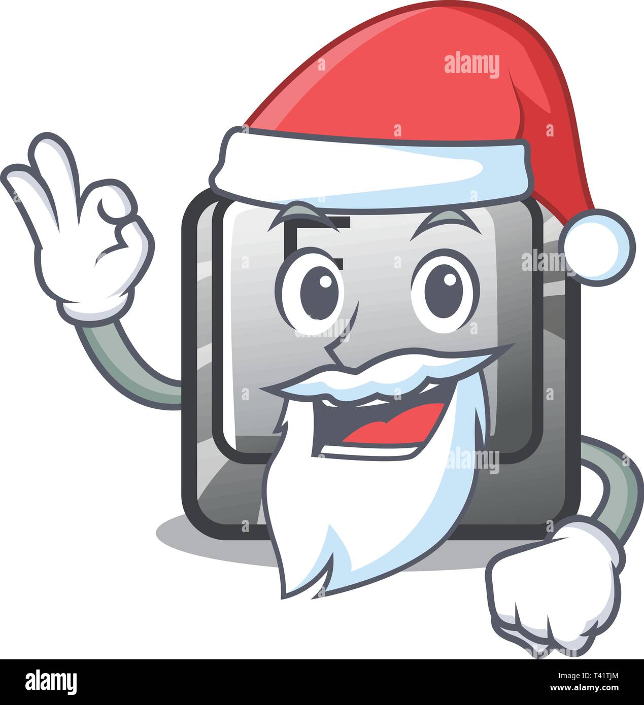 Santa button F on a keyboard cartoon Stock Vector Image & Art - Alamy