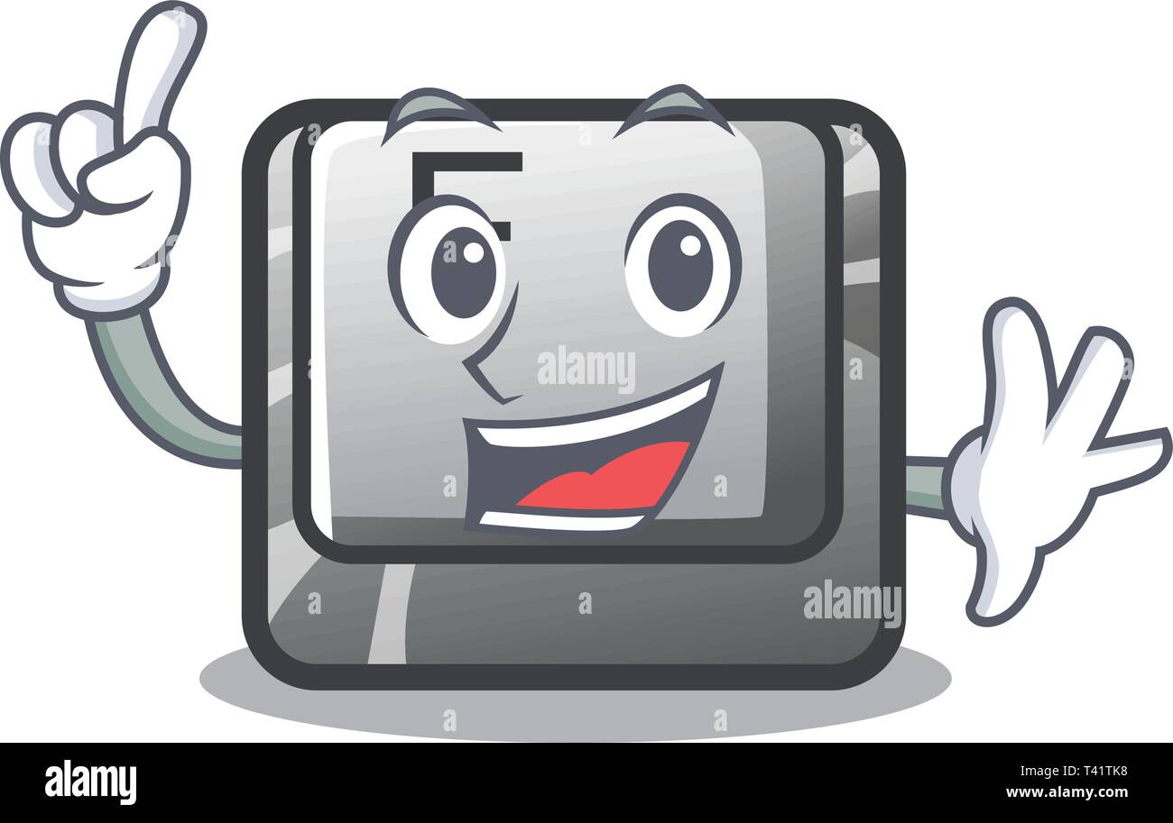 Finger button F on a keyboard cartoon Stock Vector Image & Art - Alamy