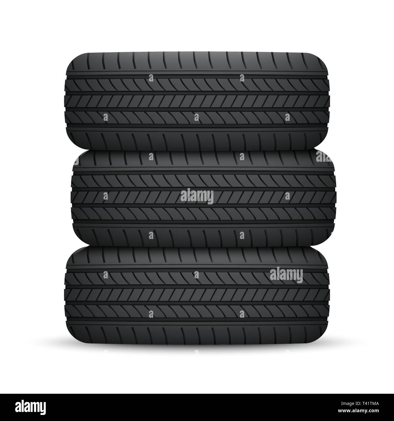 Realistic car wheel tyre isolated vector illustration Stock Vector ...