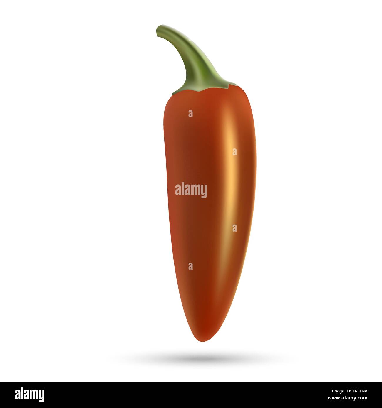 realistic red hot natural chili pepper, isolated image with shadow ...