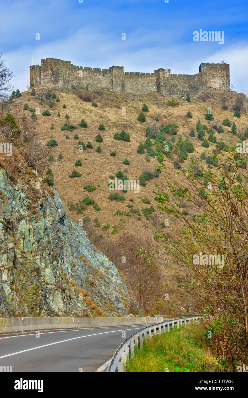Medieval fortress Maglic on mountain cliff, Serbia Stock Photo - Alamy