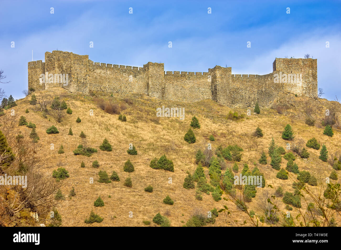 Medieval fortress Maglic on mountain cliff, Serbia Stock Photo - Alamy