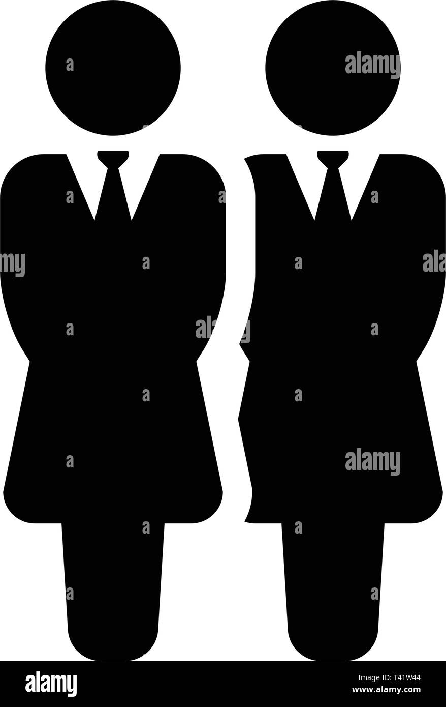 Leadership icon vector female group of persons symbol avatar for ...
