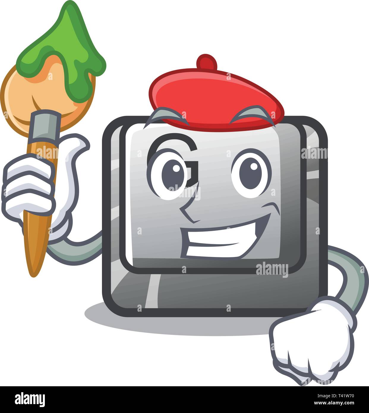 Artist button G isolated in the cartoon Stock Vector Image & Art - Alamy