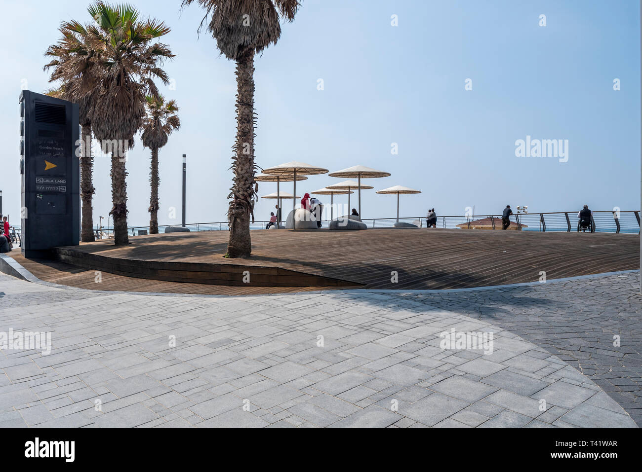 Israel, Tel Aviv-Yafo - 22 March 2019: The new Tayelet - Central Beach ...