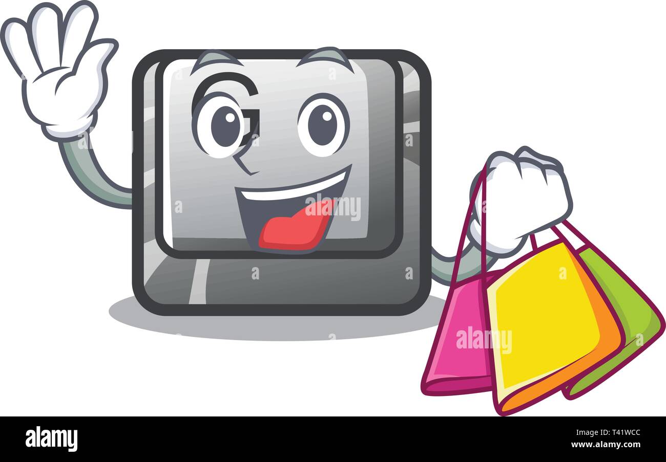 Shopping button G on a game cartoon Stock Vector Image & Art - Alamy