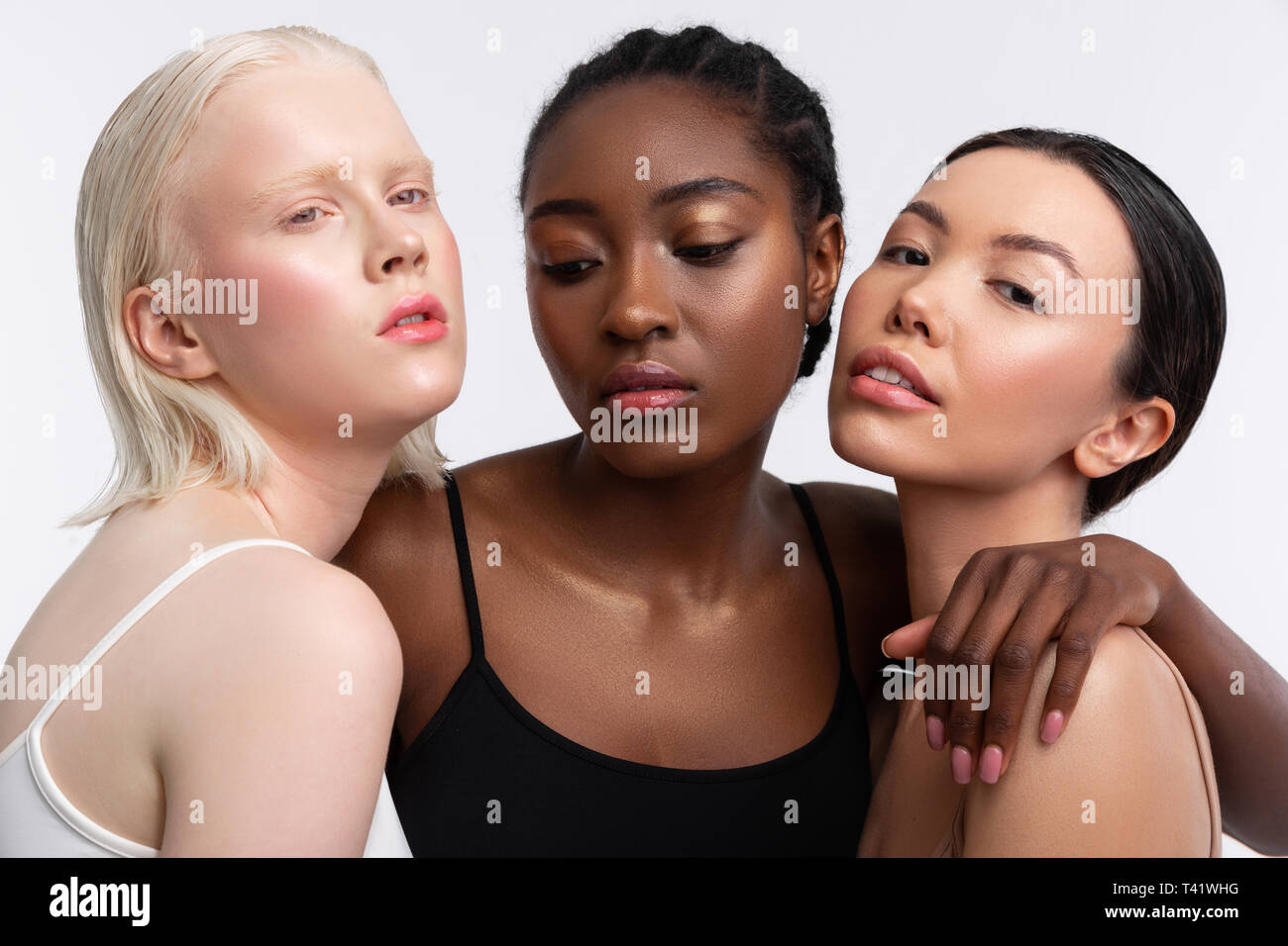 Different females. Good-looking young females with different complexion ...