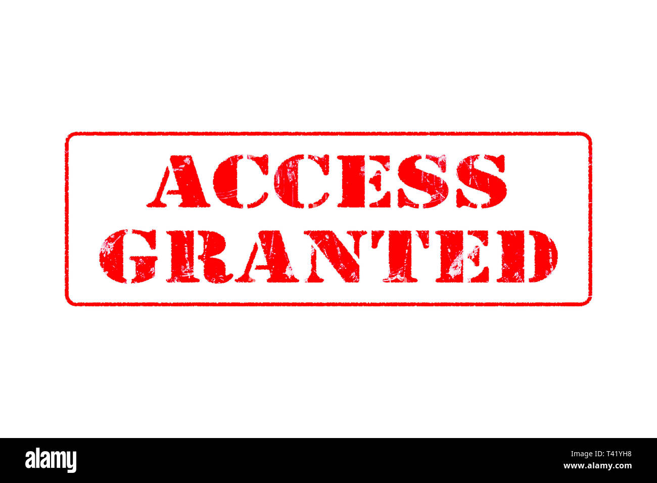 Rubber stamp concept showing a red stamp reading Access Granted Stock ...