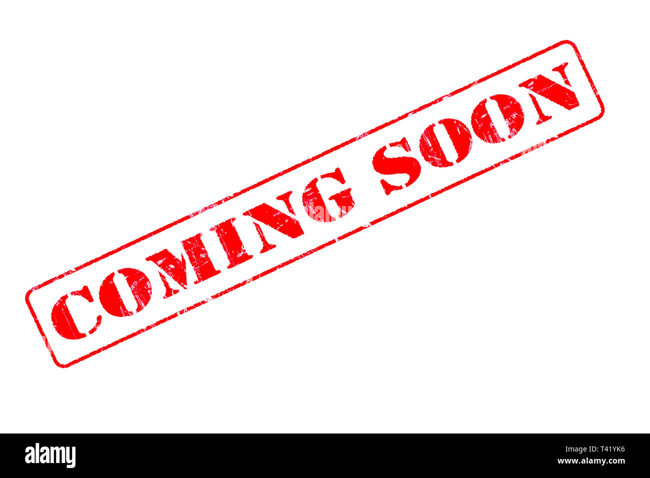 Rubber stamp concept showing a red stamp reading Coming Soon Stock ...