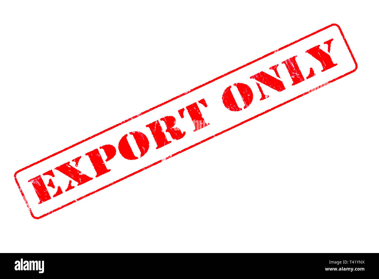 Rubber stamp concept showing a red stamp reading Export Only Stock ...
