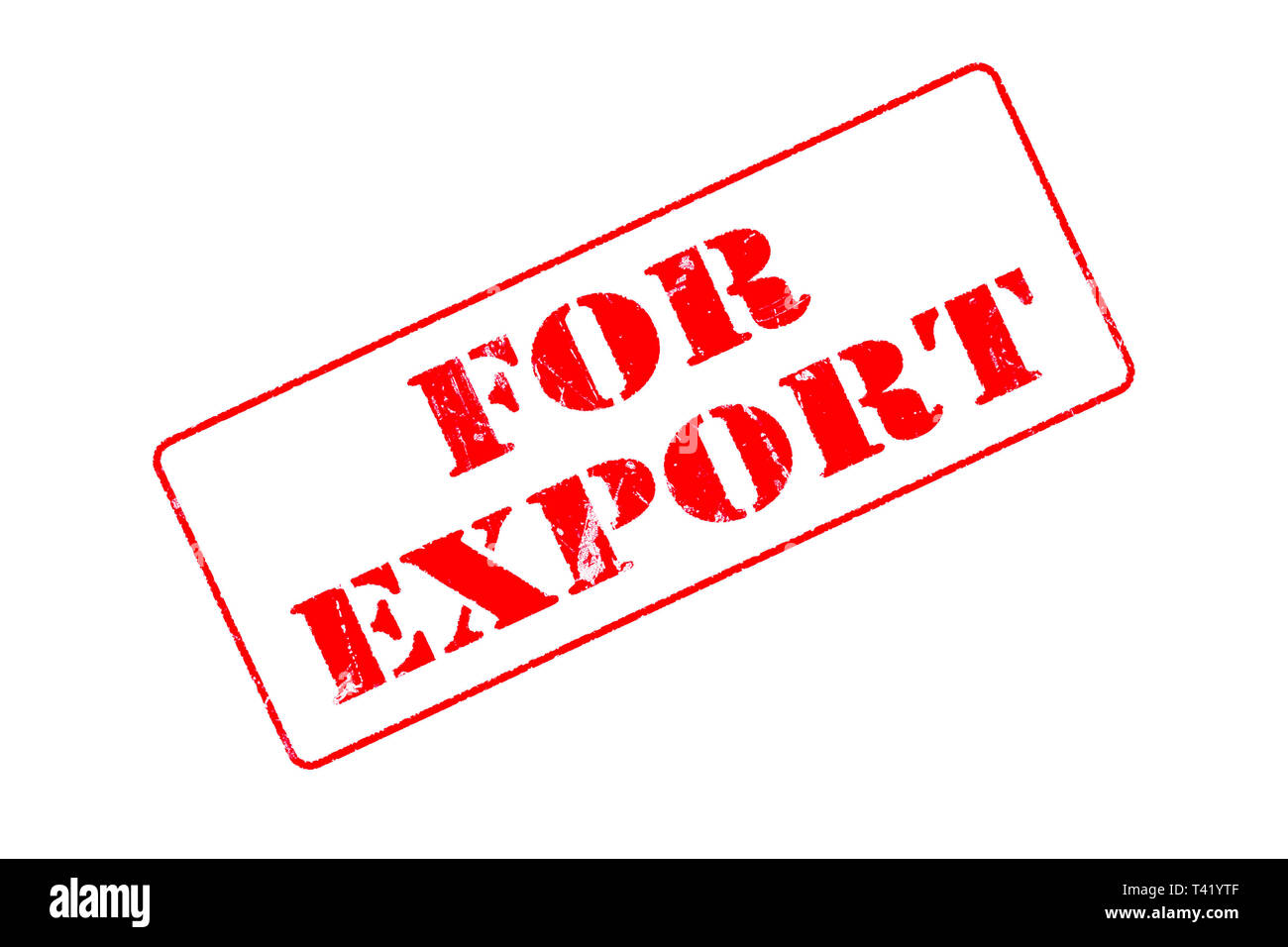 Rubber stamp concept showing a red stamp reading For Export Stock Photo ...