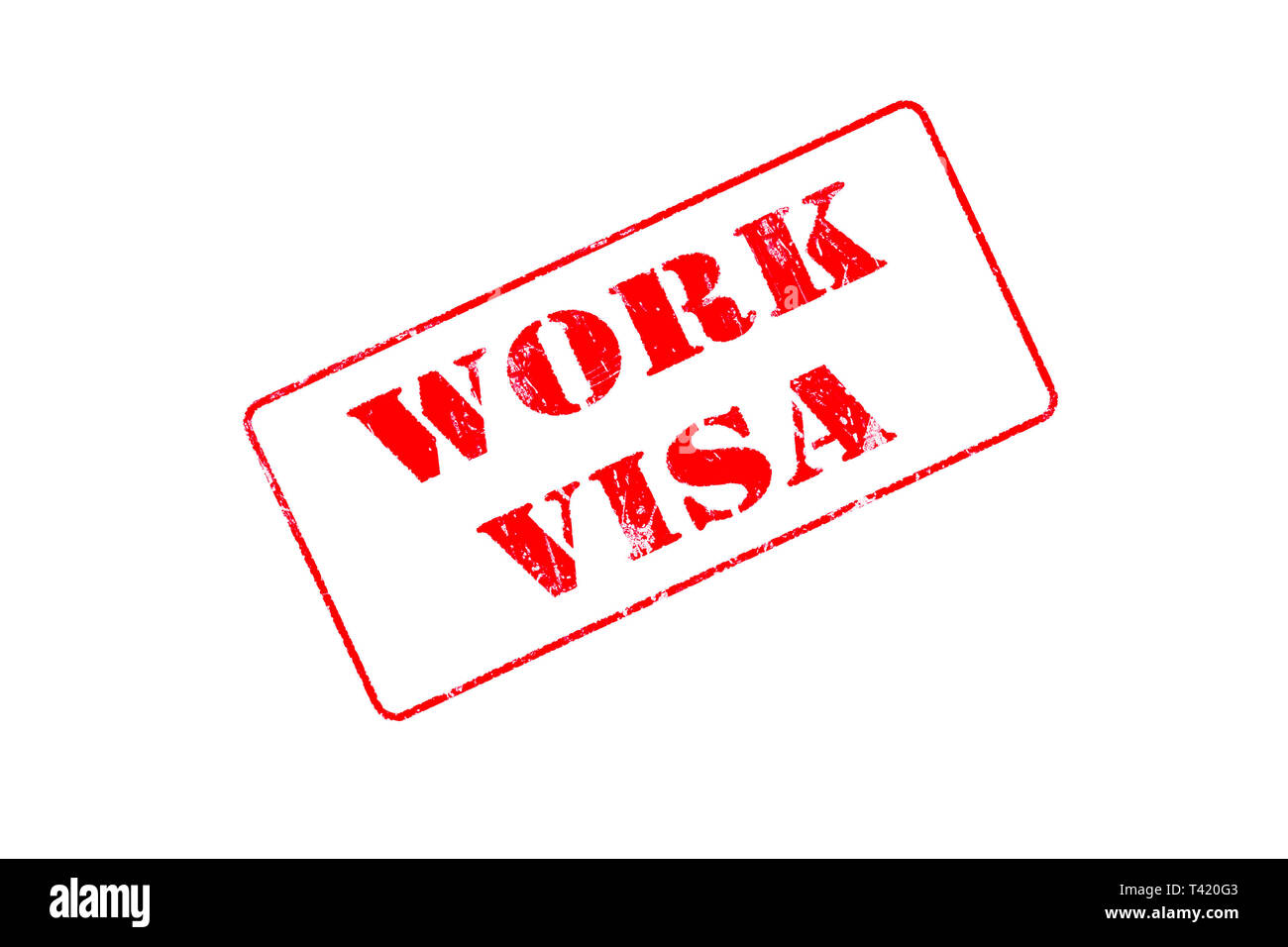 Work visa rubber stamp hi-res stock photography and images - Alamy
