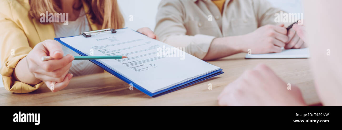 Cropped view employee pointing hi-res stock photography and images - Alamy