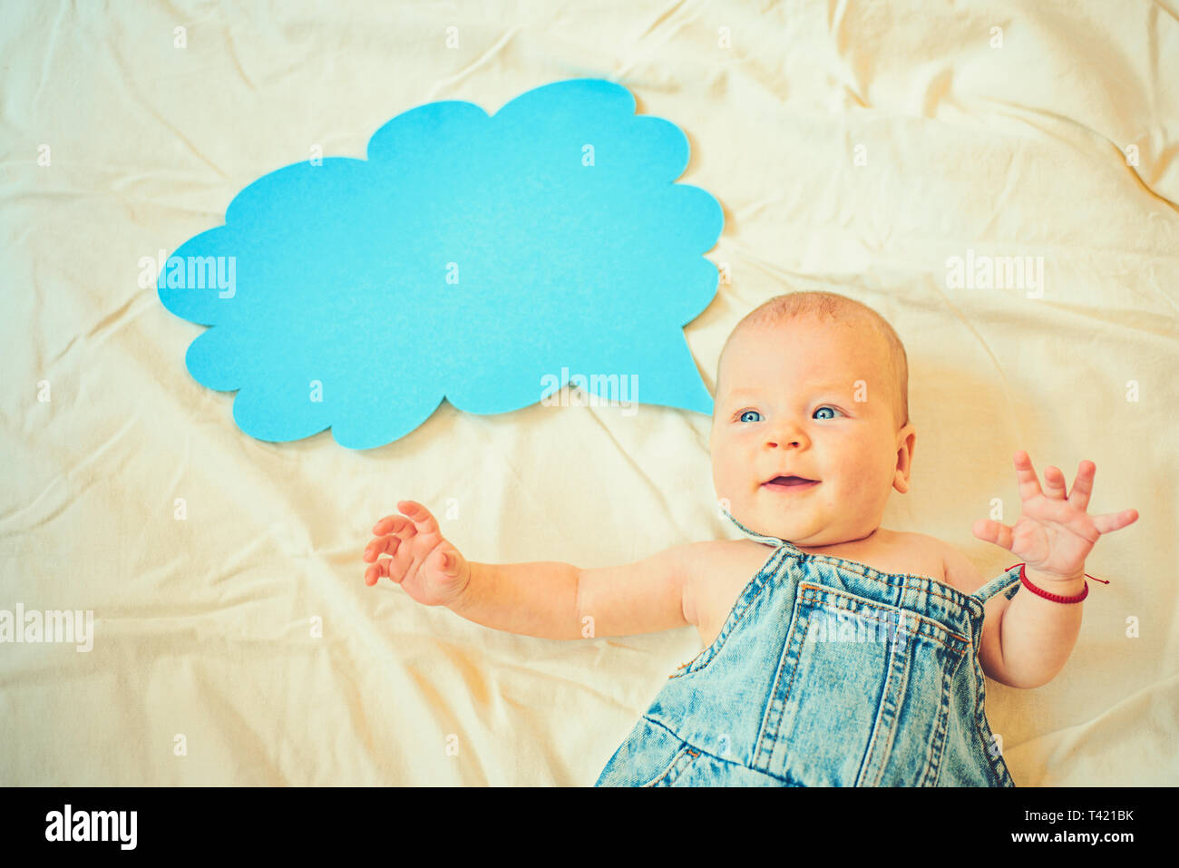 Im proud of you. Childhood happiness. Sweet little baby. New life and ...