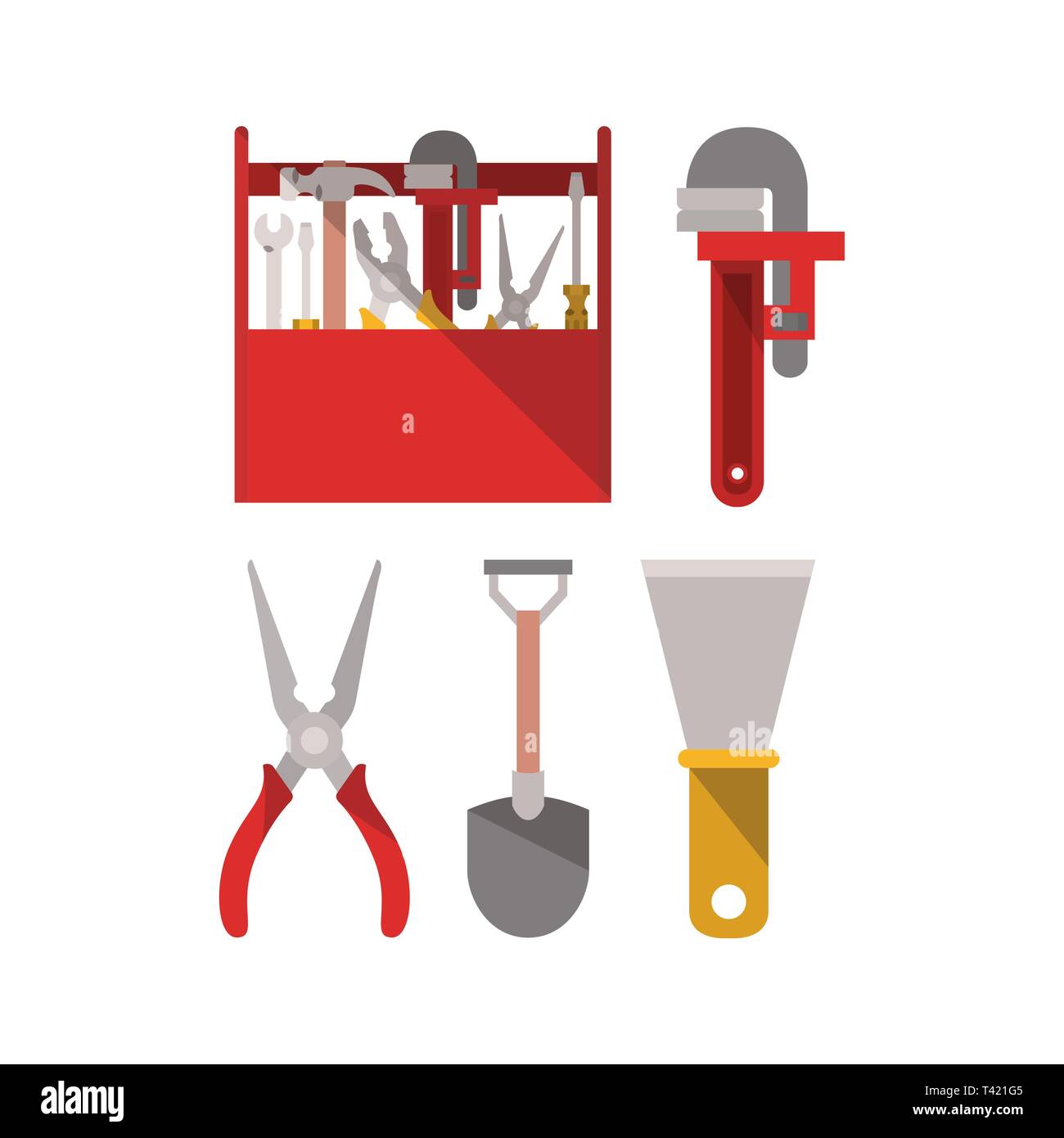 construction tools set items Stock Vector Image & Art - Alamy
