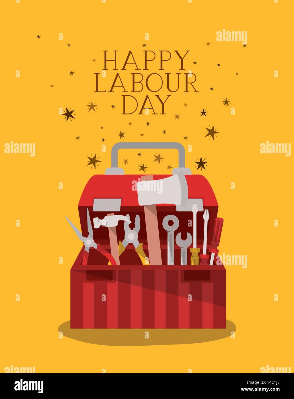 labour day celebration with tool box Stock Vector Image & Art - Alamy