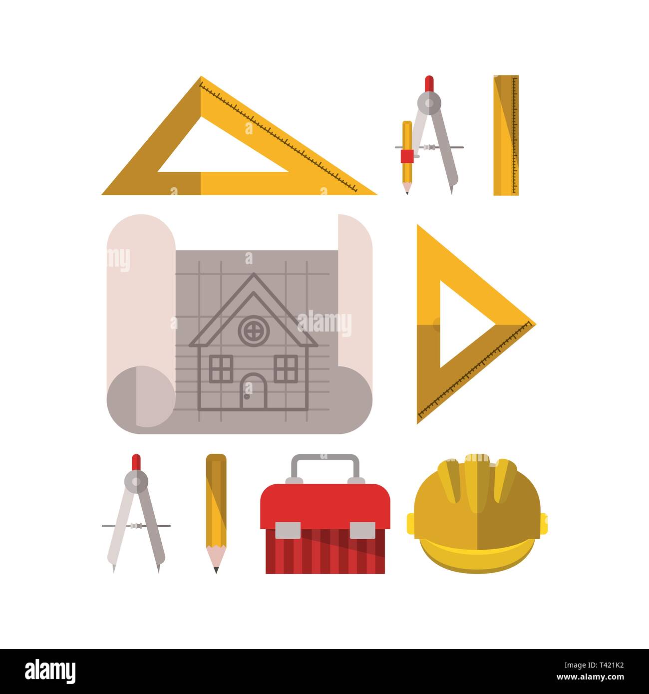 construction tools set items Stock Vector Image & Art - Alamy