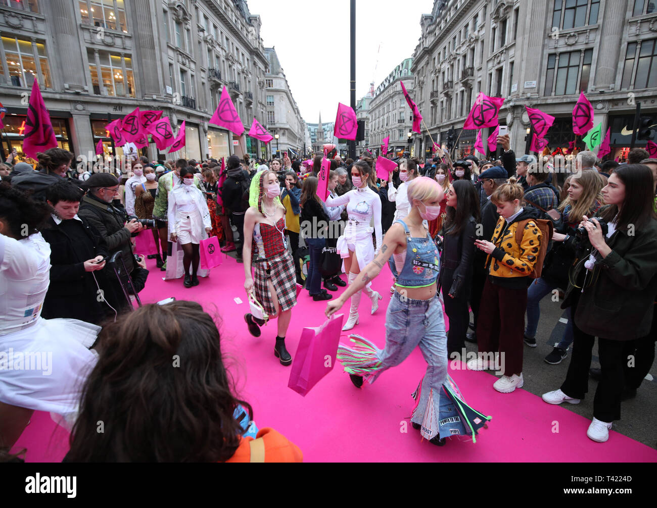 Models and performers take part in the Extinction Rebellion's Fashion ...