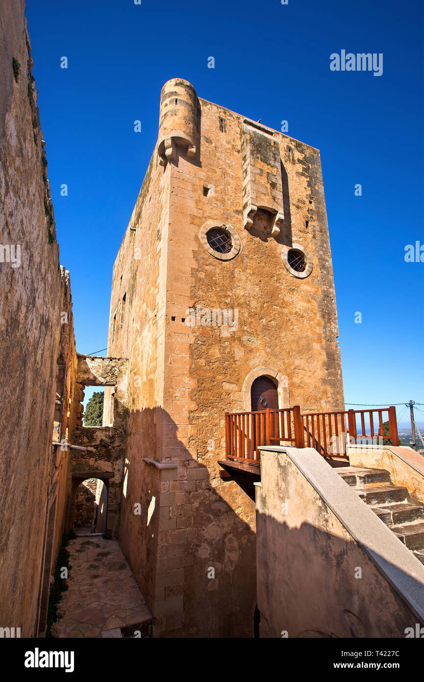 One of the two old, Venetian towers (15th or 16th century) in Maroulas ...