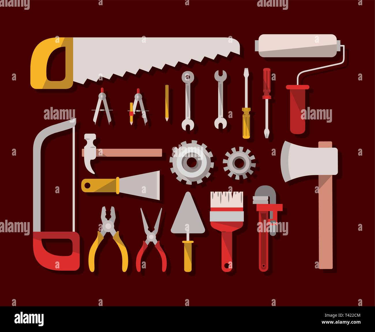 construction tools set items Stock Vector Image & Art - Alamy