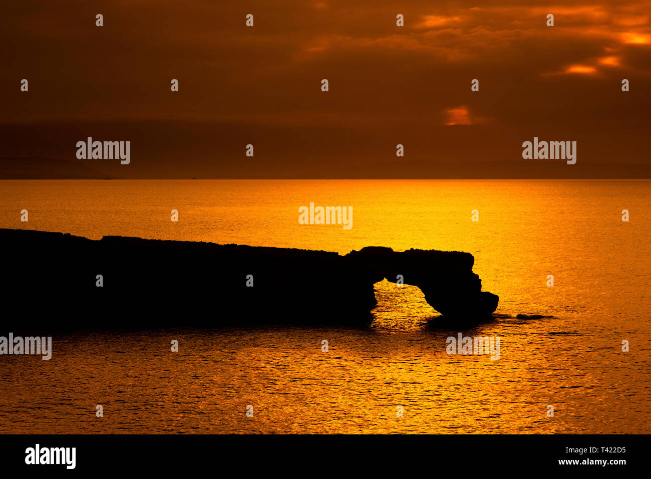 Sunset at Kamara ("arch") of Geropotamos, Rethymno, Crete, Greece Stock ...