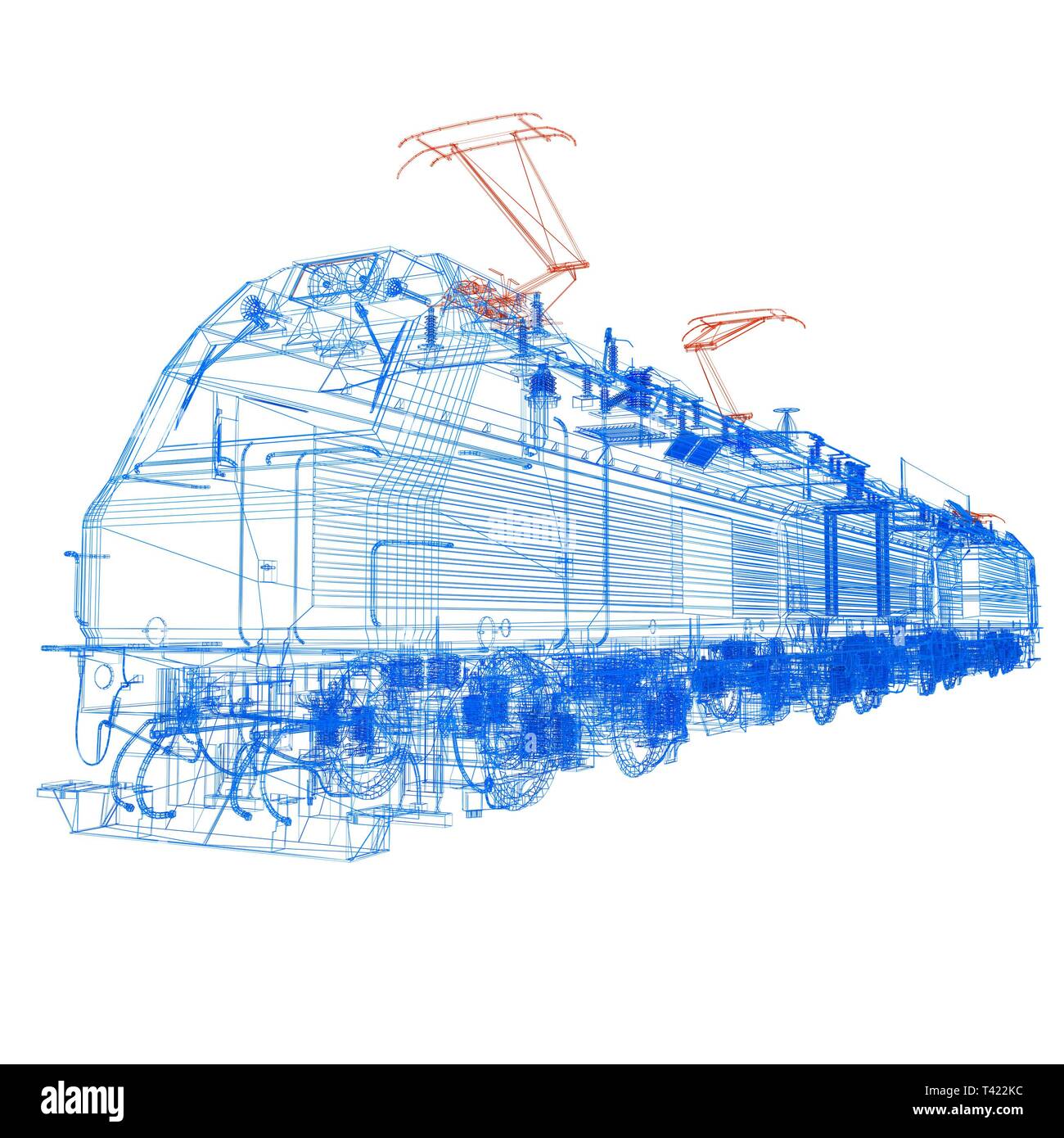 Passenger Train Line Drawing High Resolution Stock Photography and ...