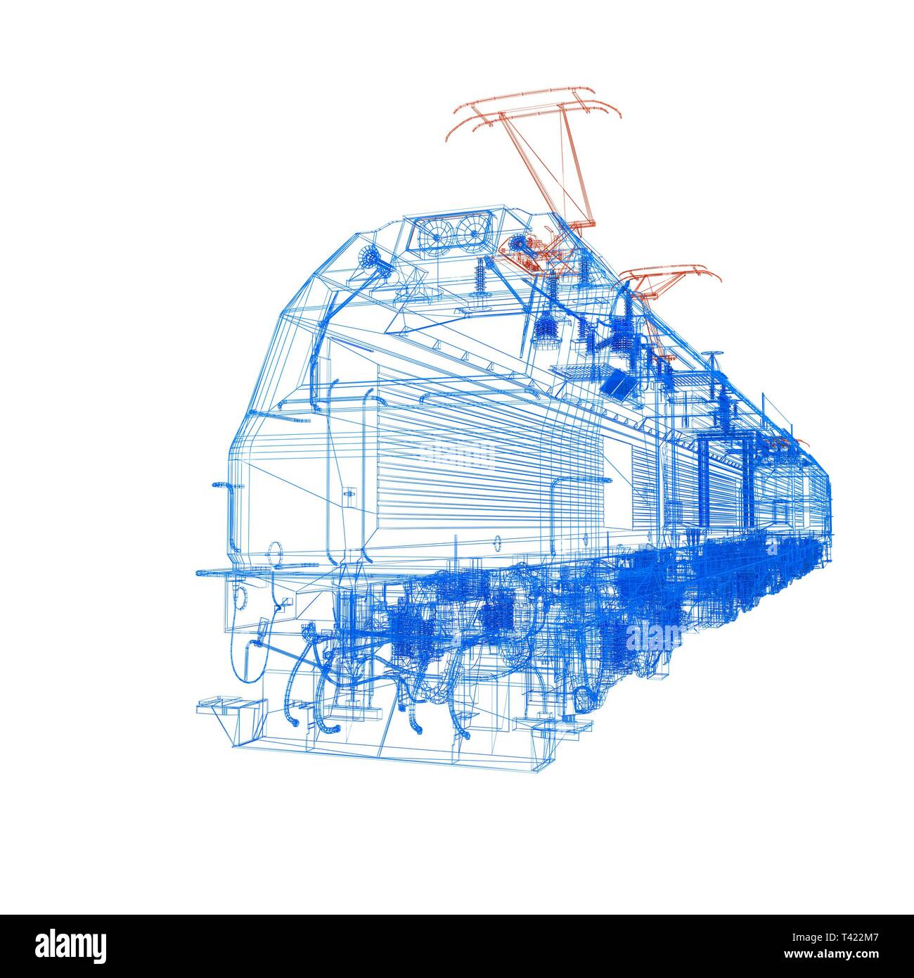 Passenger Train Line Drawing High Resolution Stock Photography and ...
