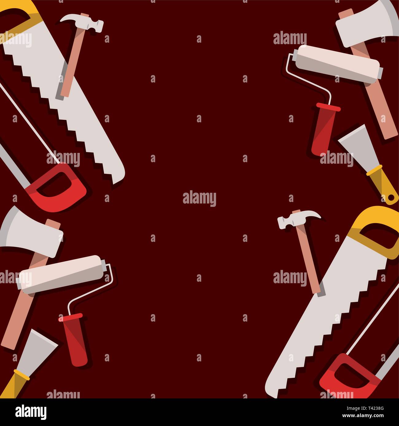set of tools construction frame Stock Vector Image & Art - Alamy