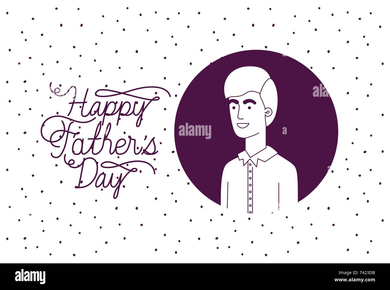 happy fathers day card with dad character Stock Vector Image & Art - Alamy