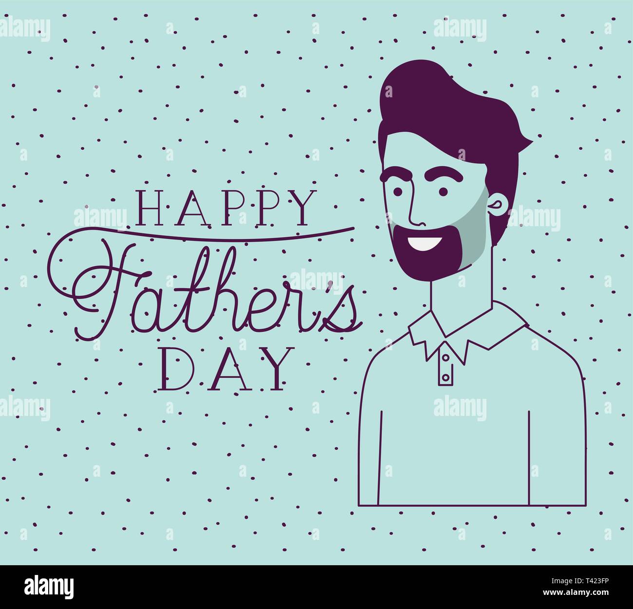 happy fathers day card with dad character Stock Vector Image & Art - Alamy