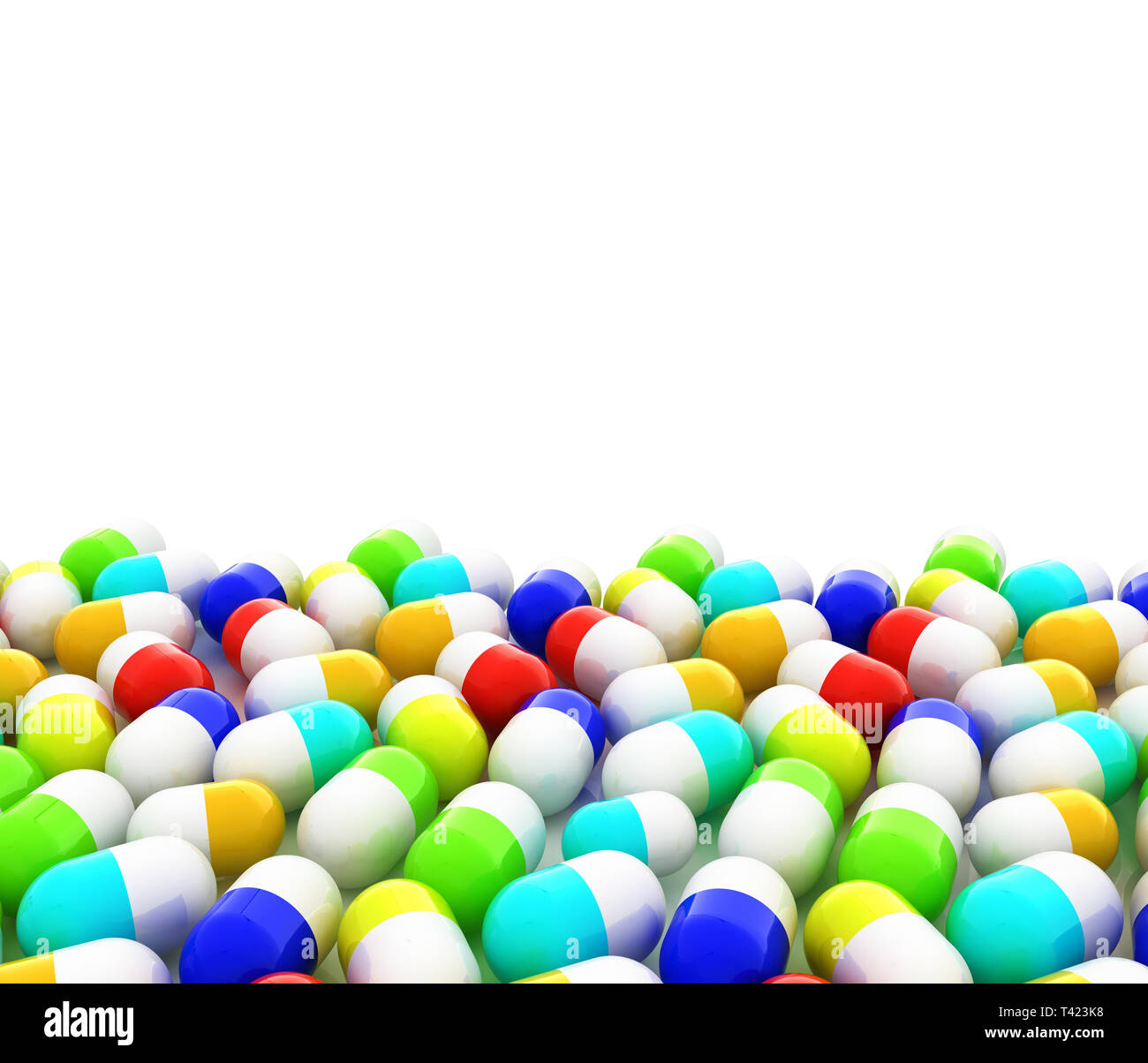 Tablets background with space for your text. 3D illustration Stock ...