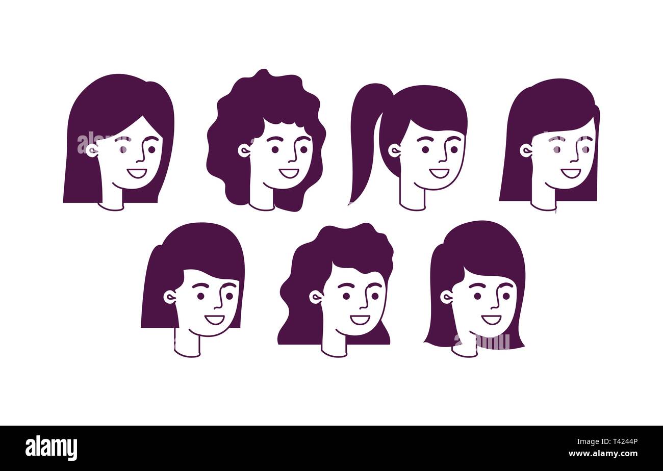 Various characters heads Cut Out Stock Images & Pictures - Alamy