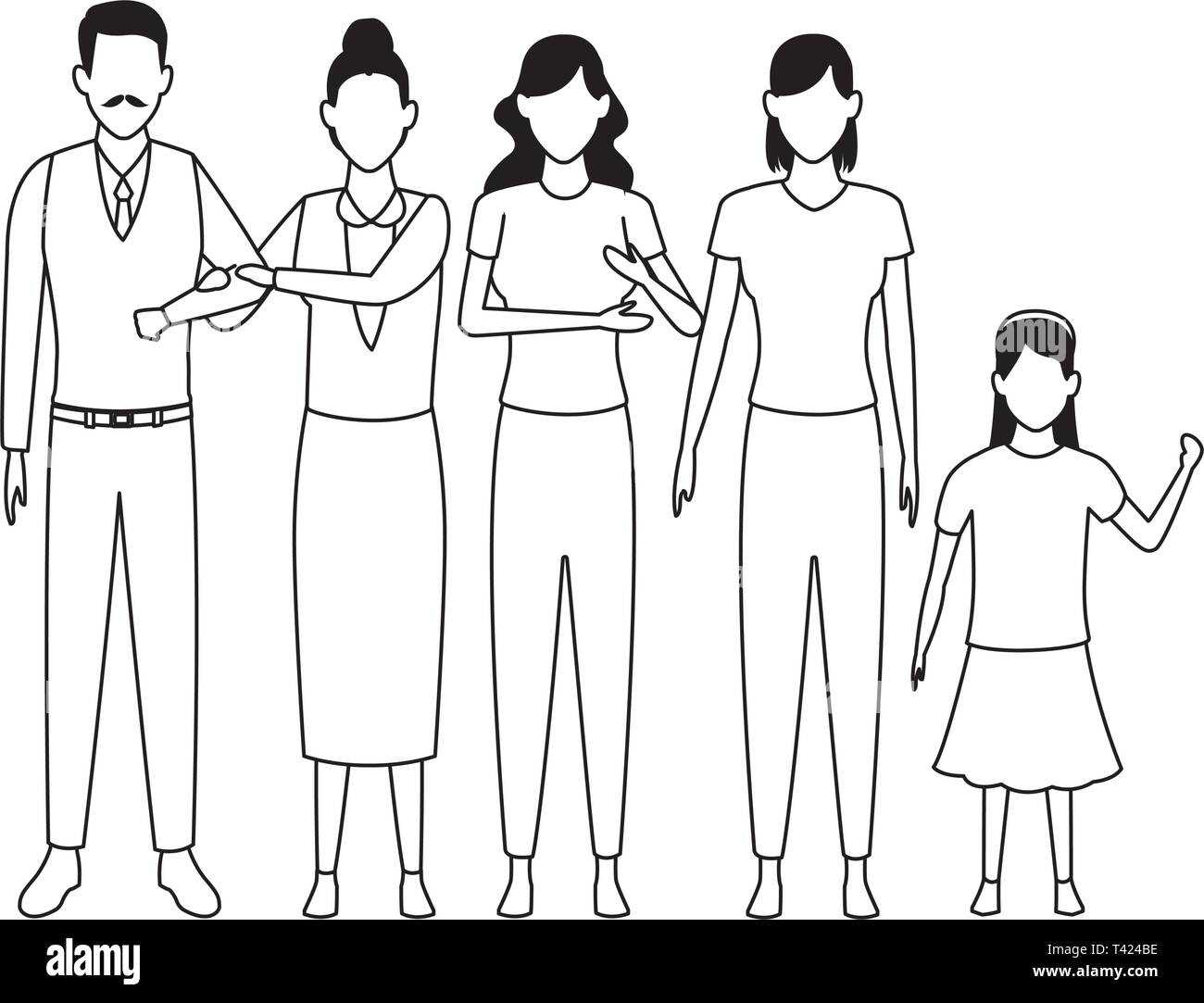 family avatar cartoon character Stock Vector Image & Art - Alamy