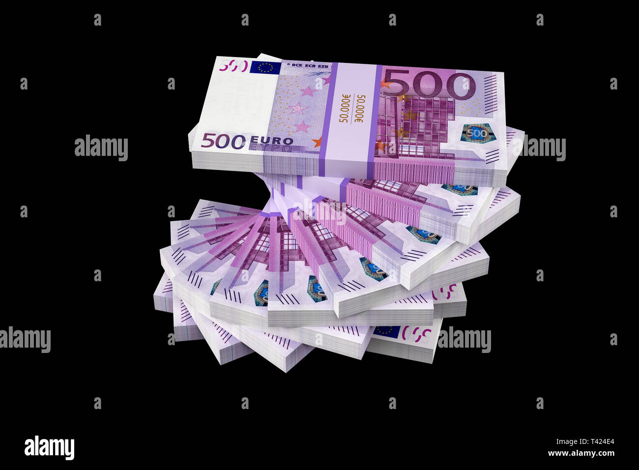 500 euro bill stack hi-res stock photography and images - Alamy