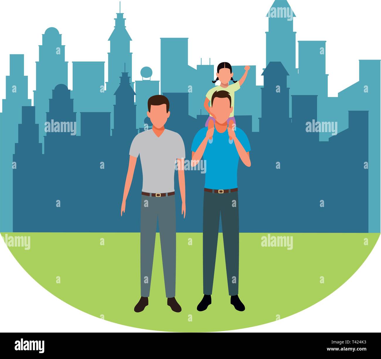 men with child avatar cartoon character Stock Vector Image & Art - Alamy