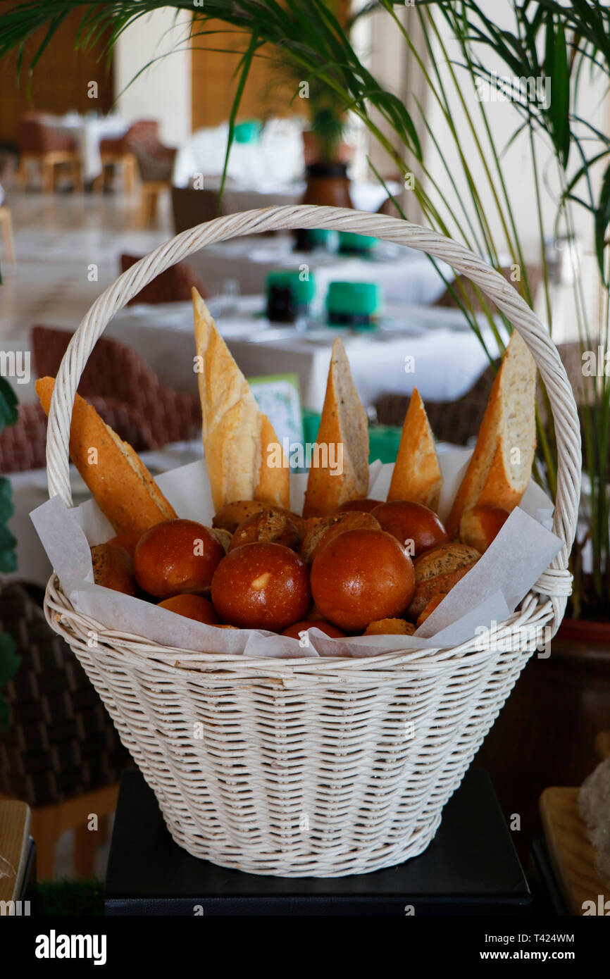 Breads in basket isolated hi-res stock photography and images - Alamy