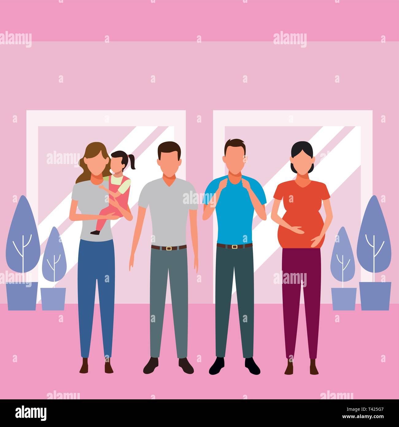 family avatar cartoon character Stock Vector Image & Art - Alamy
