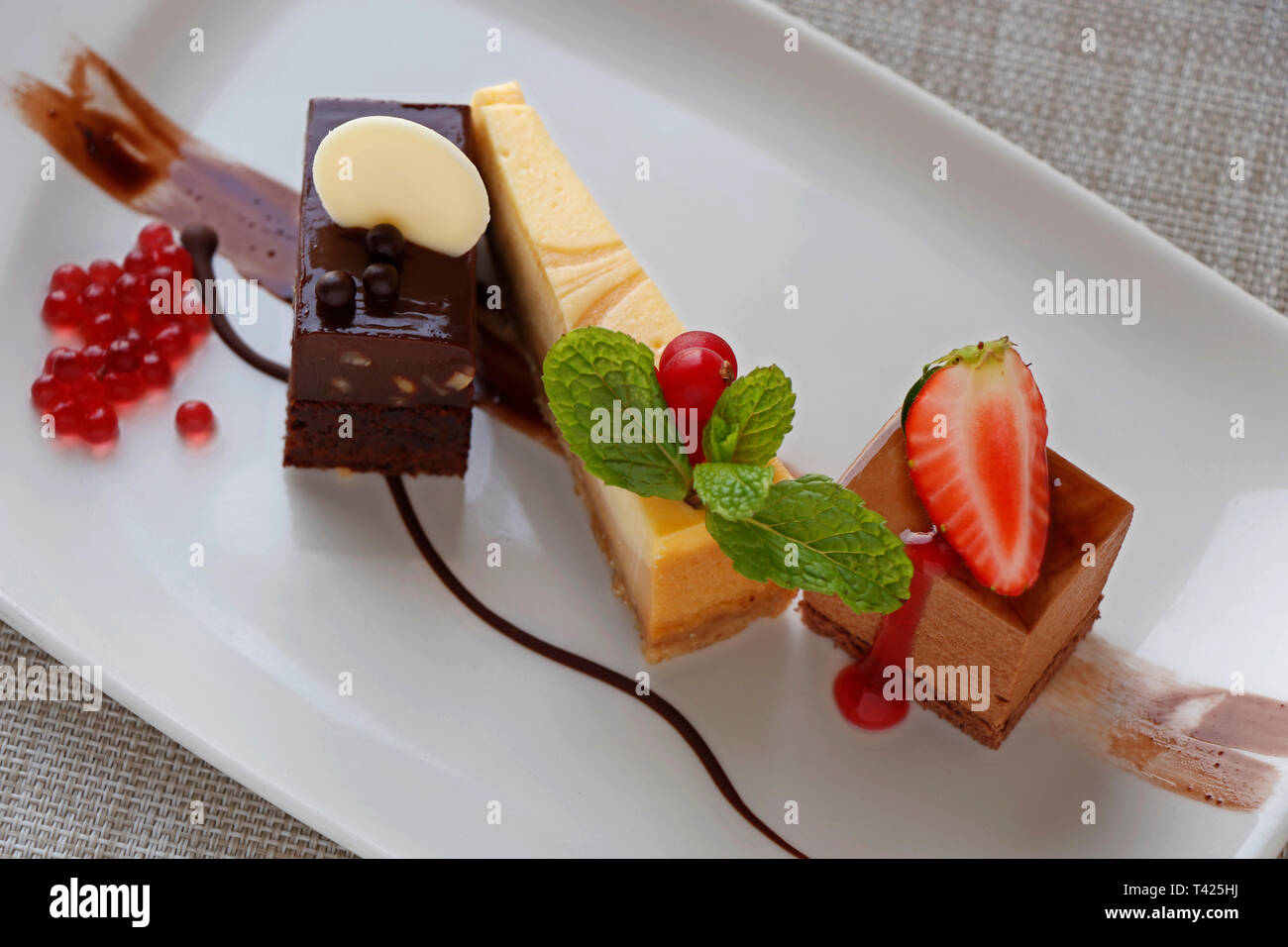 assorted french pastries as dessert platter Stock Photo - Alamy