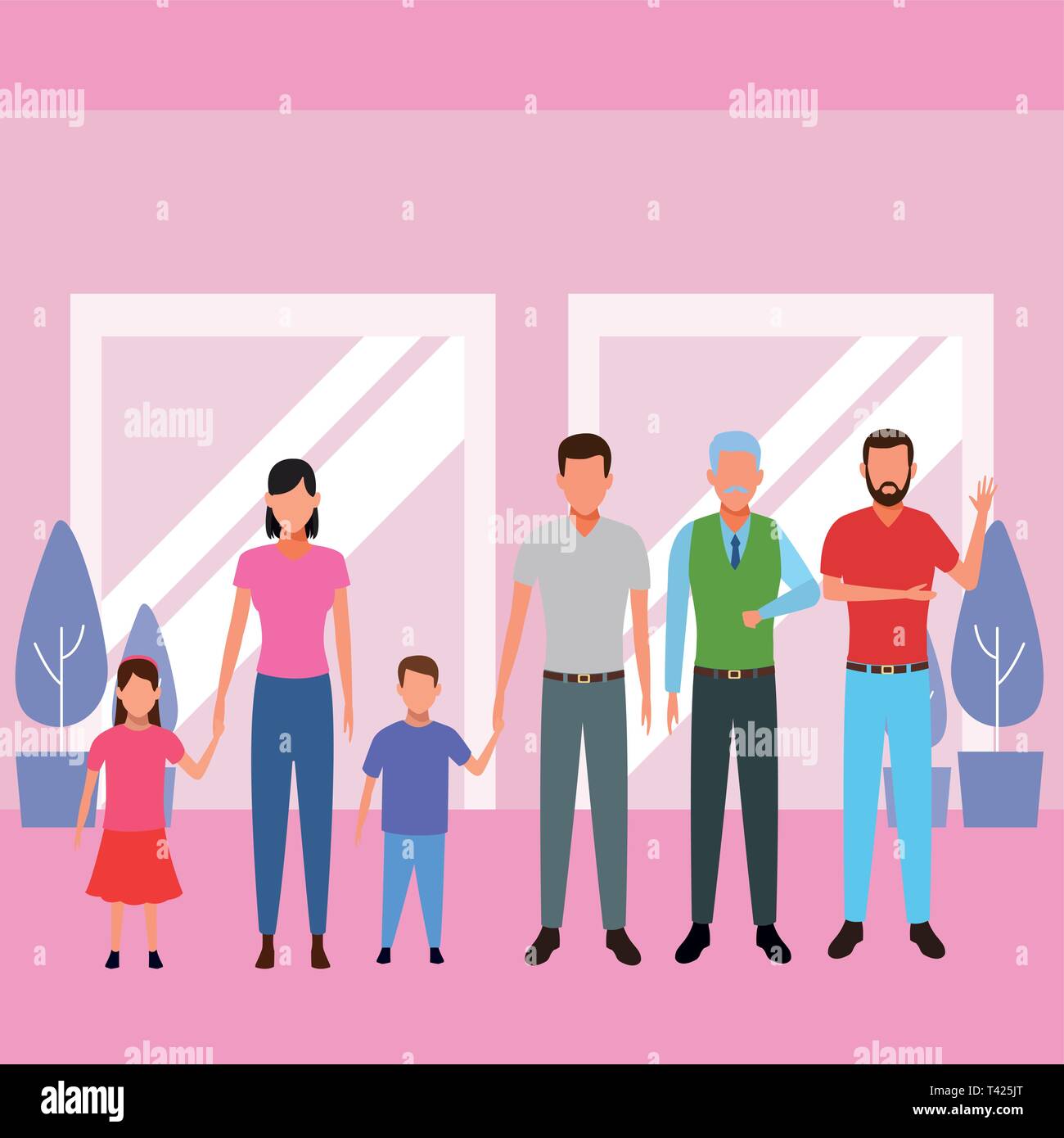 family avatar cartoon character Stock Vector Image & Art - Alamy