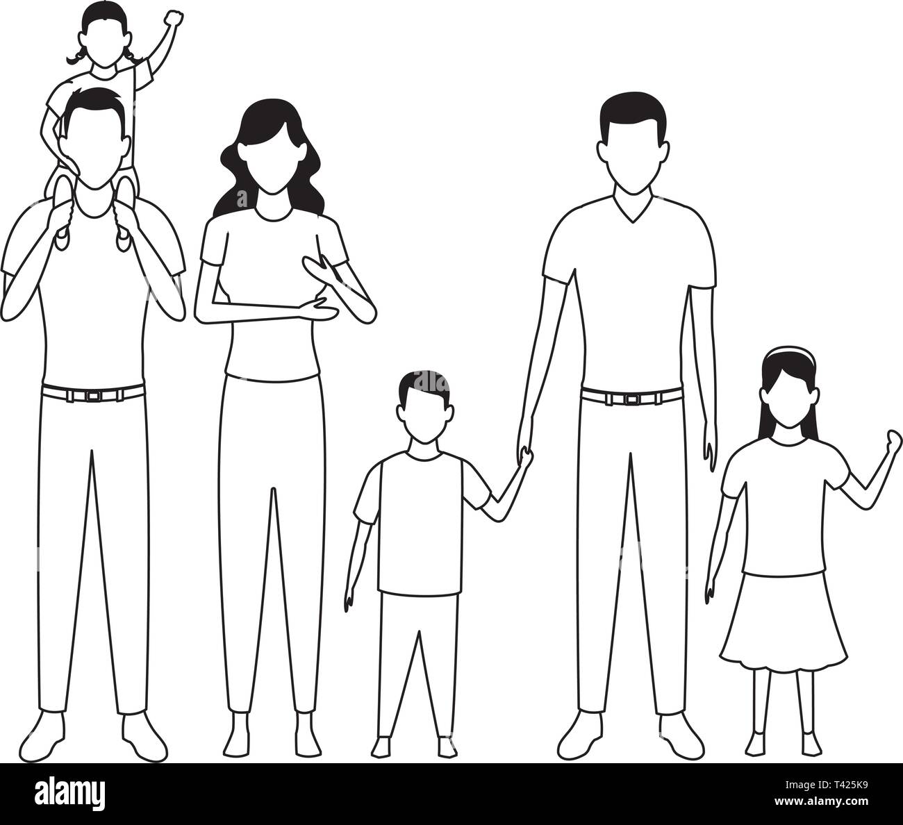family avatar cartoon character Stock Vector Image & Art - Alamy