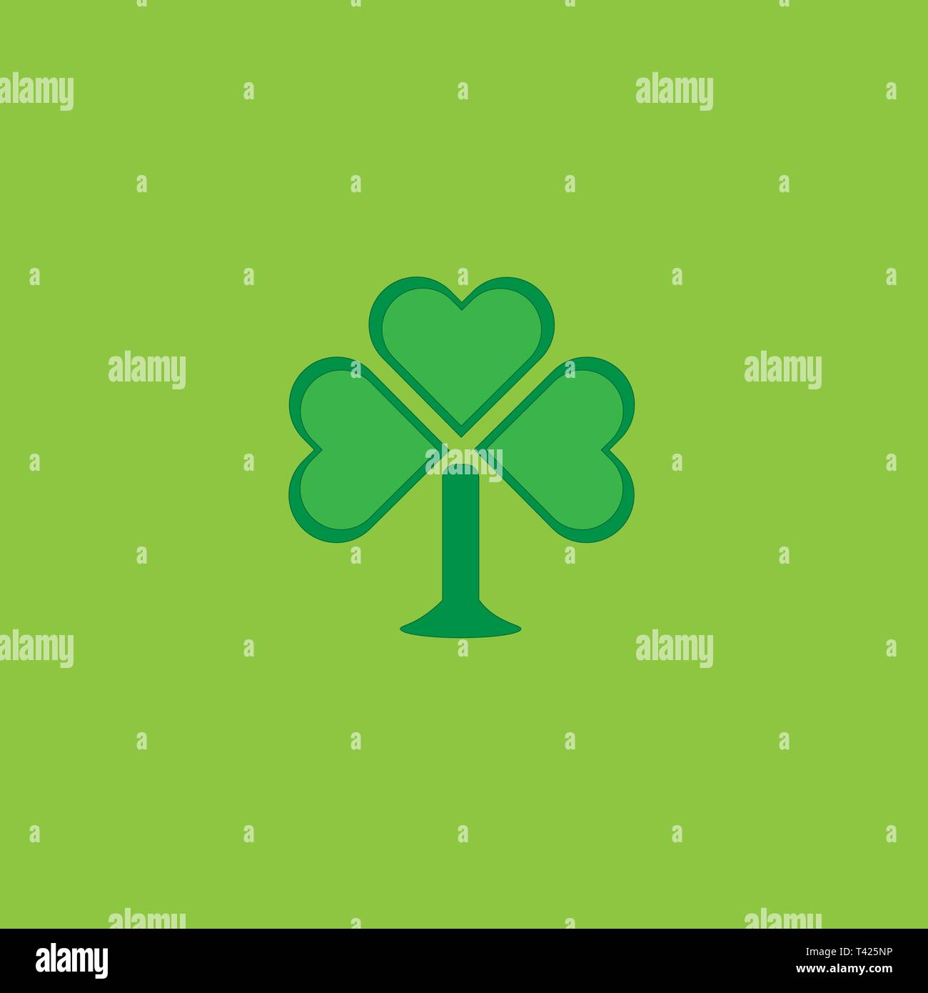 Trefoil on the green background Stock Vector Image & Art - Alamy